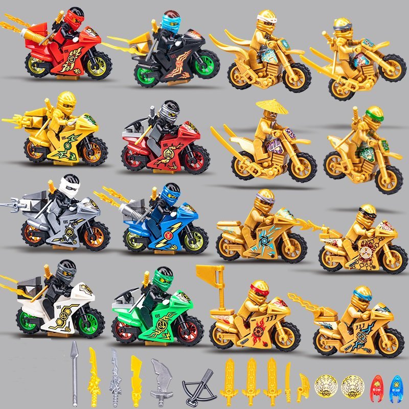 16 Best Ninjago motorcycle Minifigures Lego Compatible New TV Set