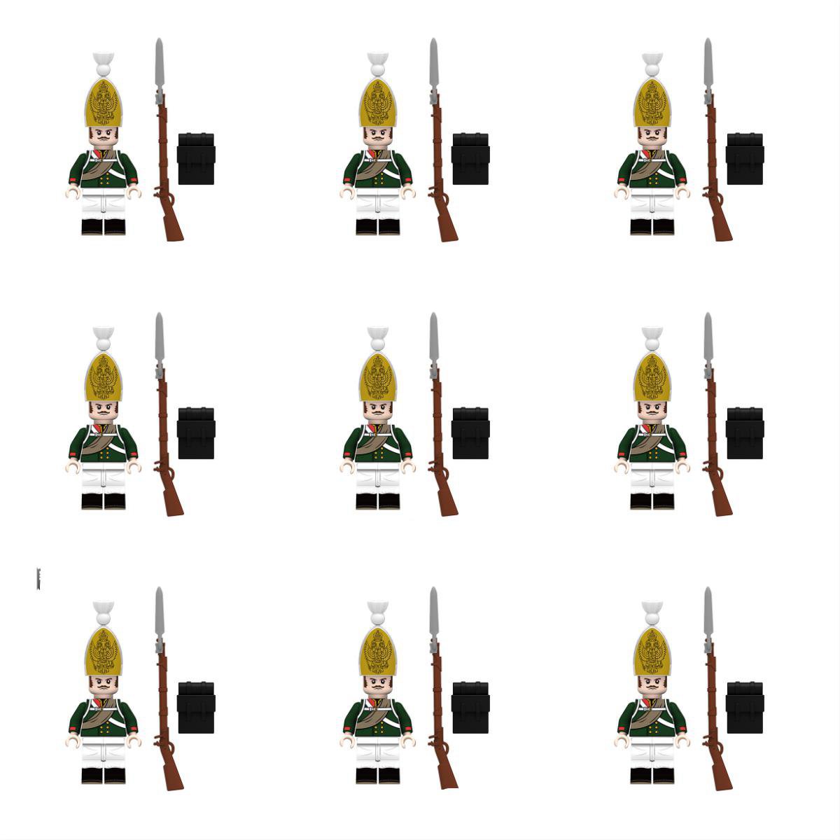 9pcs Pavlov Grenadier Minifigures Lego Compatible Napoleonic Wars Set