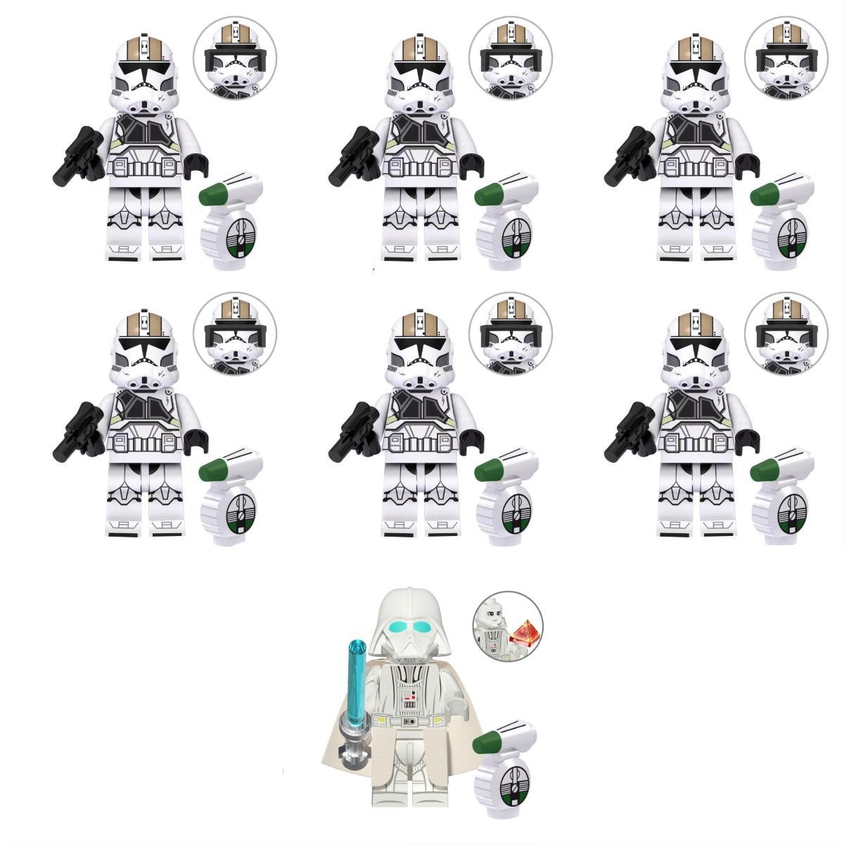 212 Clone Gunner White Darth Vader Minifigures Lego Compatible Star Wa
