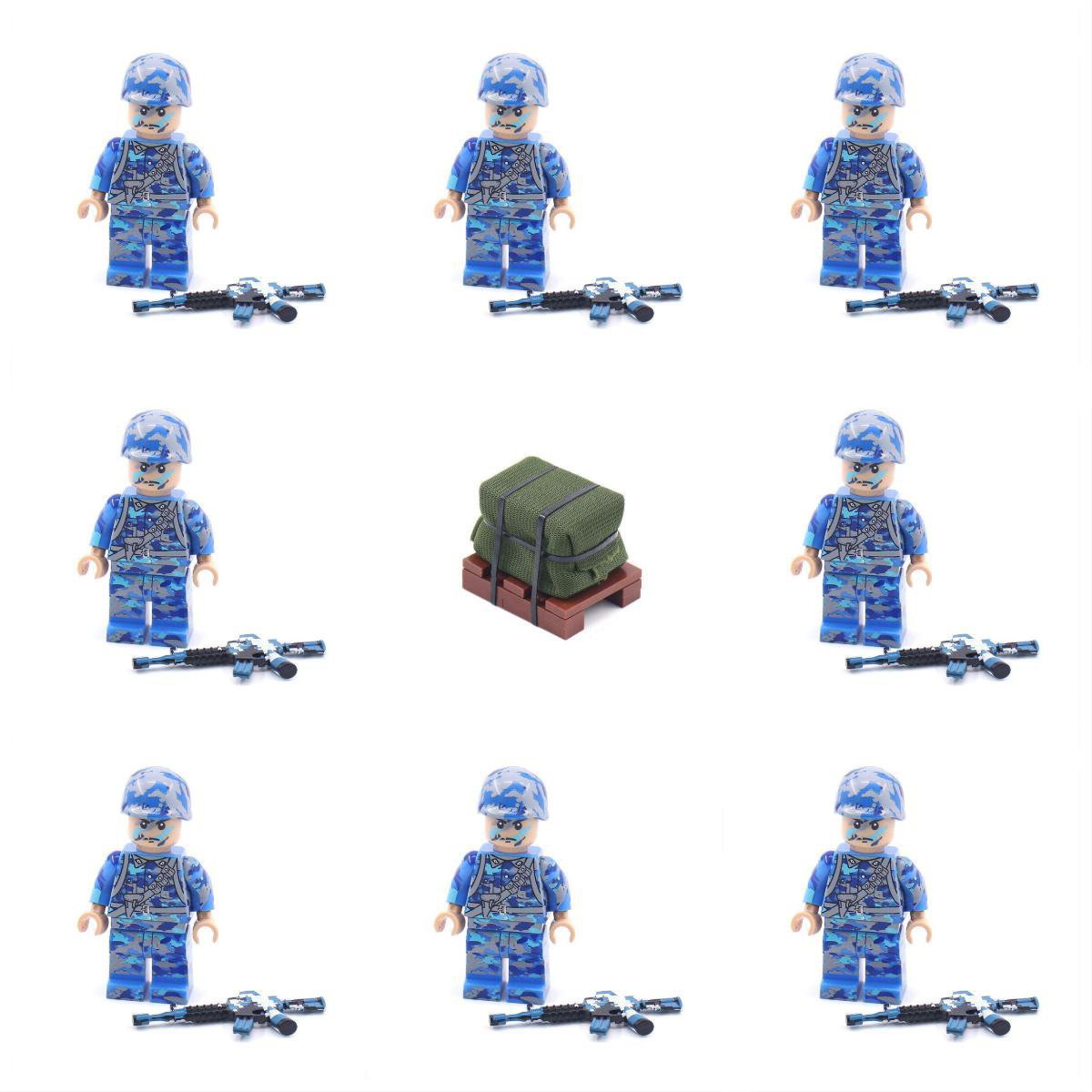 Navy Marine Corps parapack Minifigures Lego Compatible Military Set