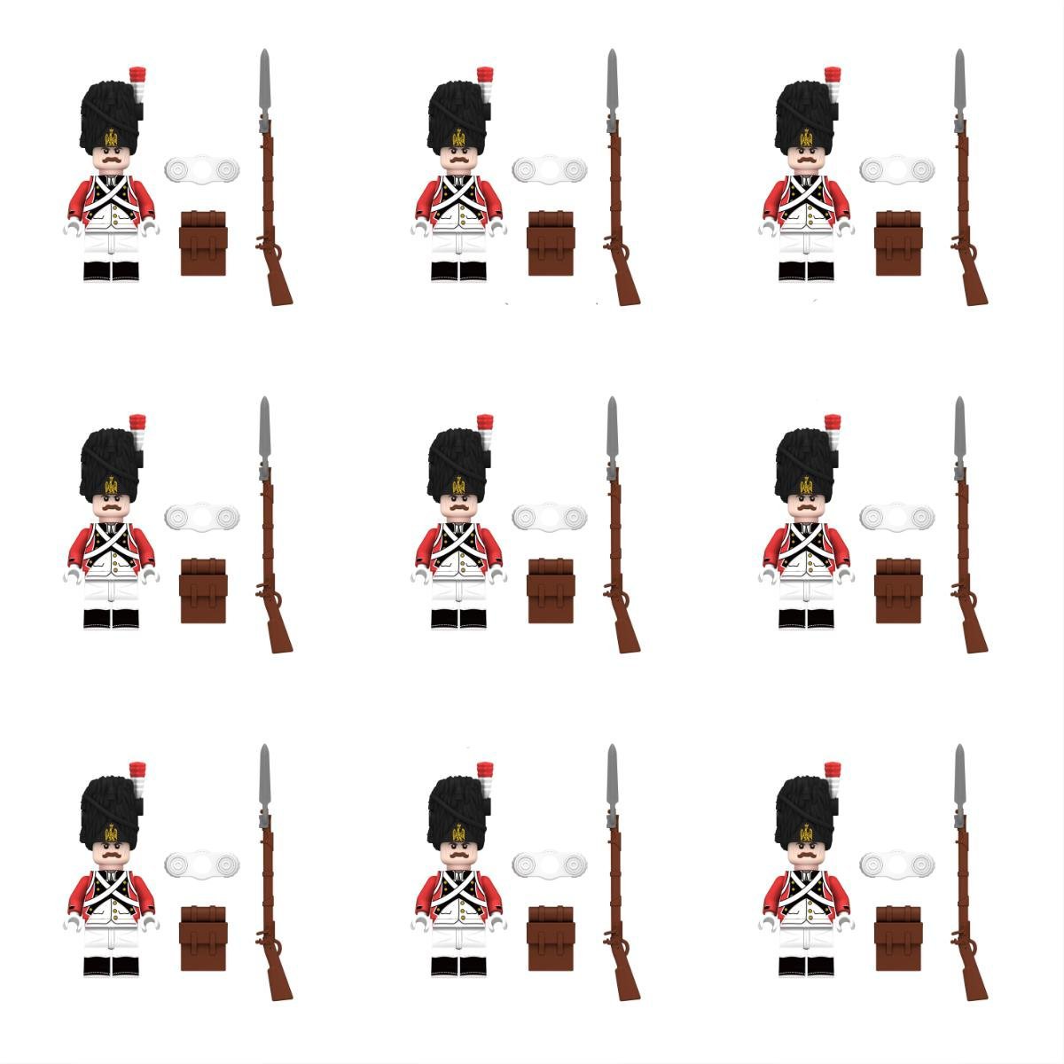 9pcs Swiss Grenadier Minifigures Lego Compatible European Seven Years