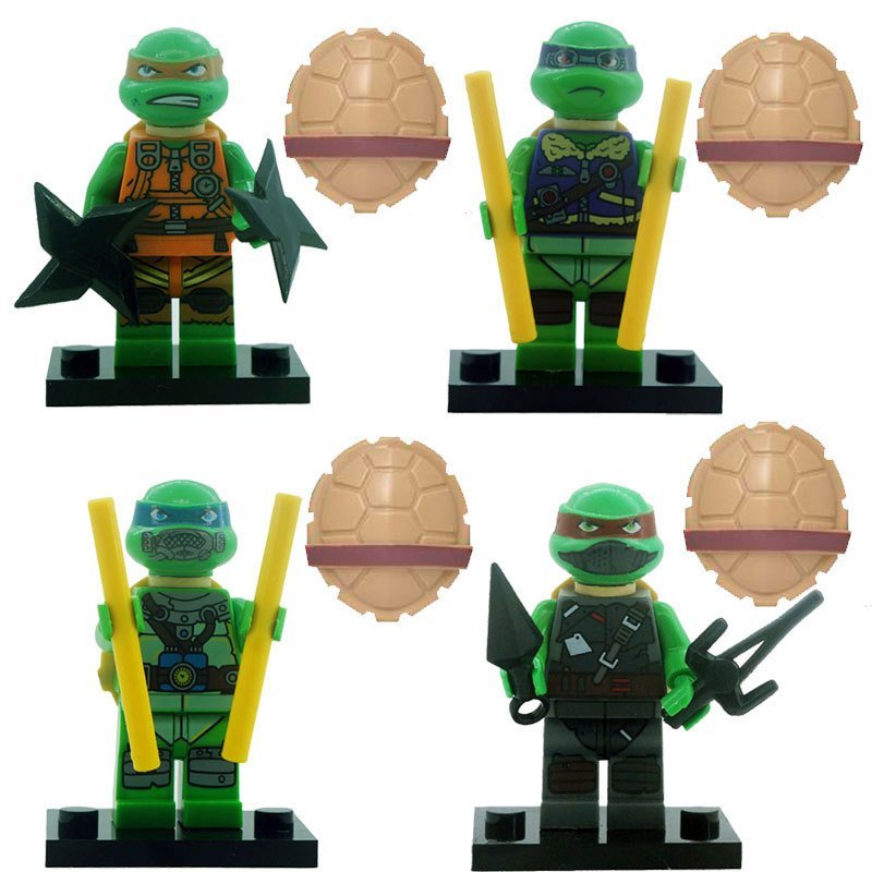 Leonardo Raphael Michelangelo Donatello Minifigures Lego Compatible TM