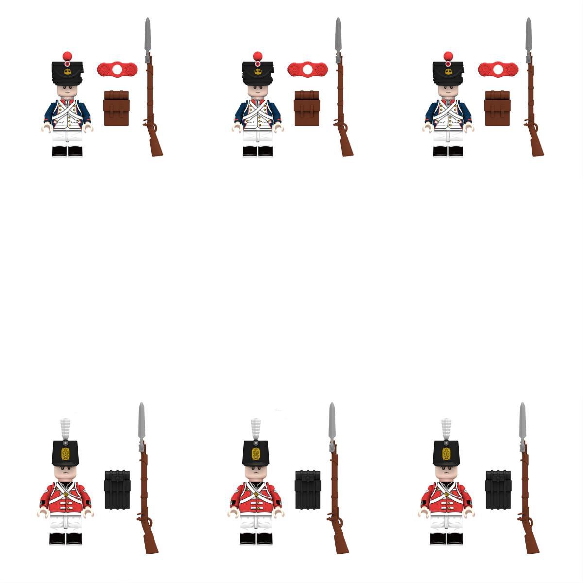 French Line Infantry VS Britain Line Infantry Minifigures Lego Compati