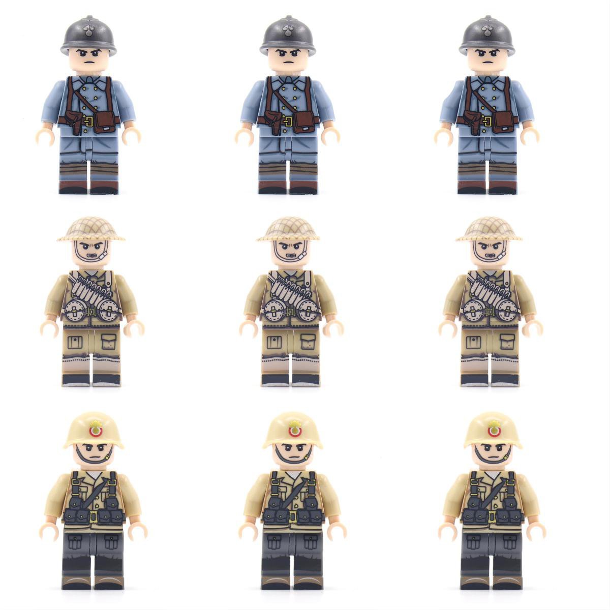 French army British army Italian army Minifigures Lego Compatible WW2