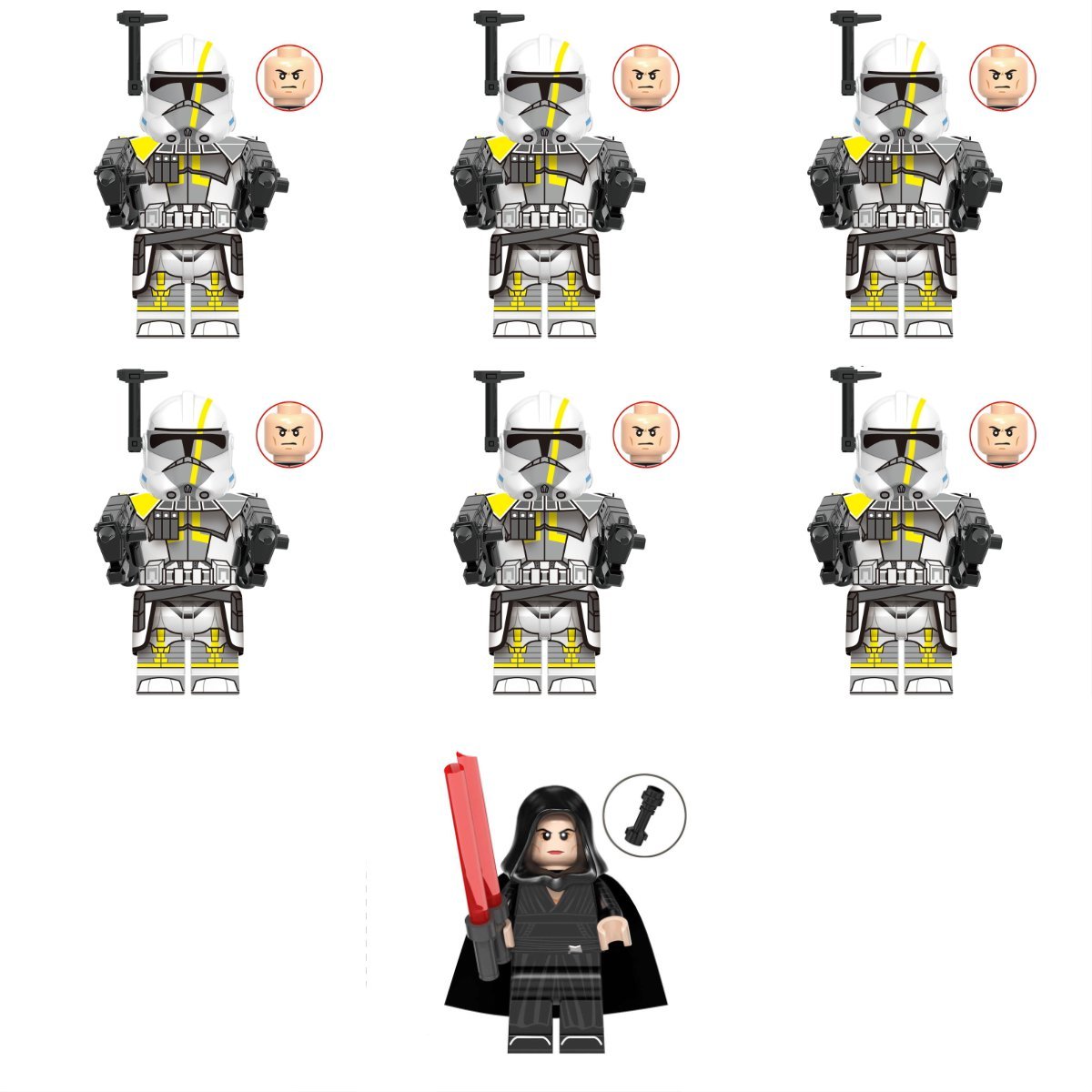 ARC Commander Blitz Drak Rey Minifigures Lego Compatible New Star Wars