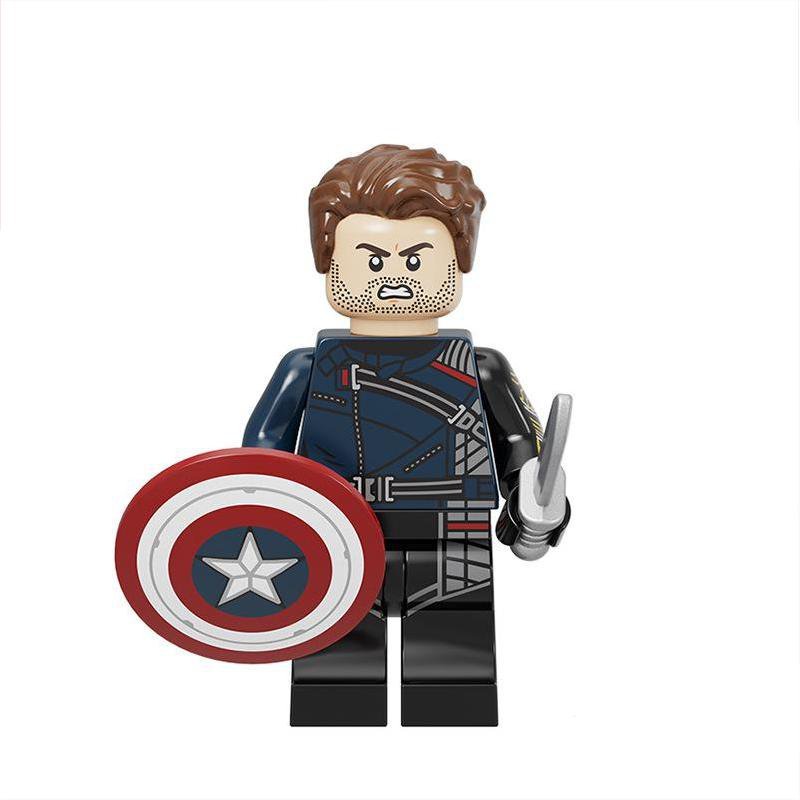 New Captain America Bucky Barnes Minifigures Lego Compatible Super Her