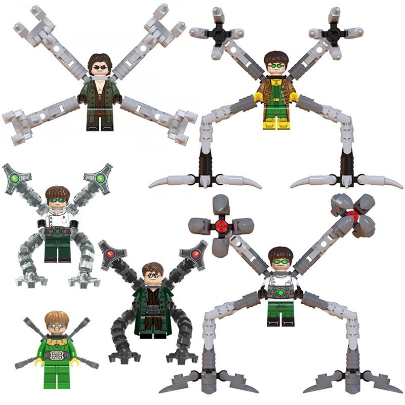 6pcs NEW Doctor Octopus Minifigures Lego Compatible Super Heroes Sets