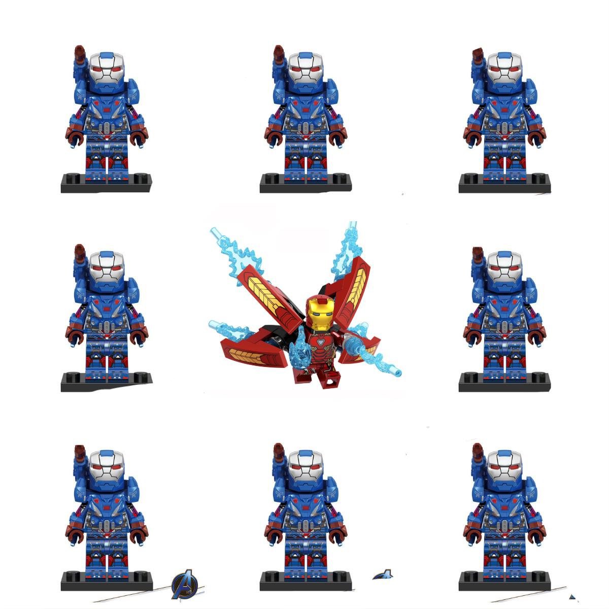 War Machine VS Iron Man Minifigures Lego Compatible Iron Man 2 Sets
