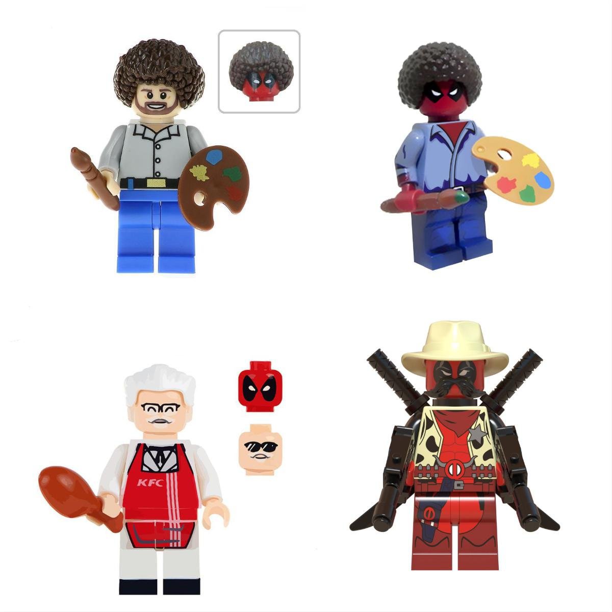 Painter Deadpool Snack Deadpool Minifigures Lego Compatible Deadpool S