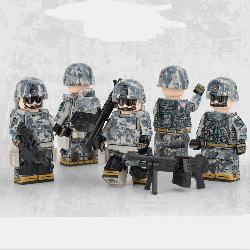 Camouflage Airborne troops Minifigures Lego Compatible Modern times Se