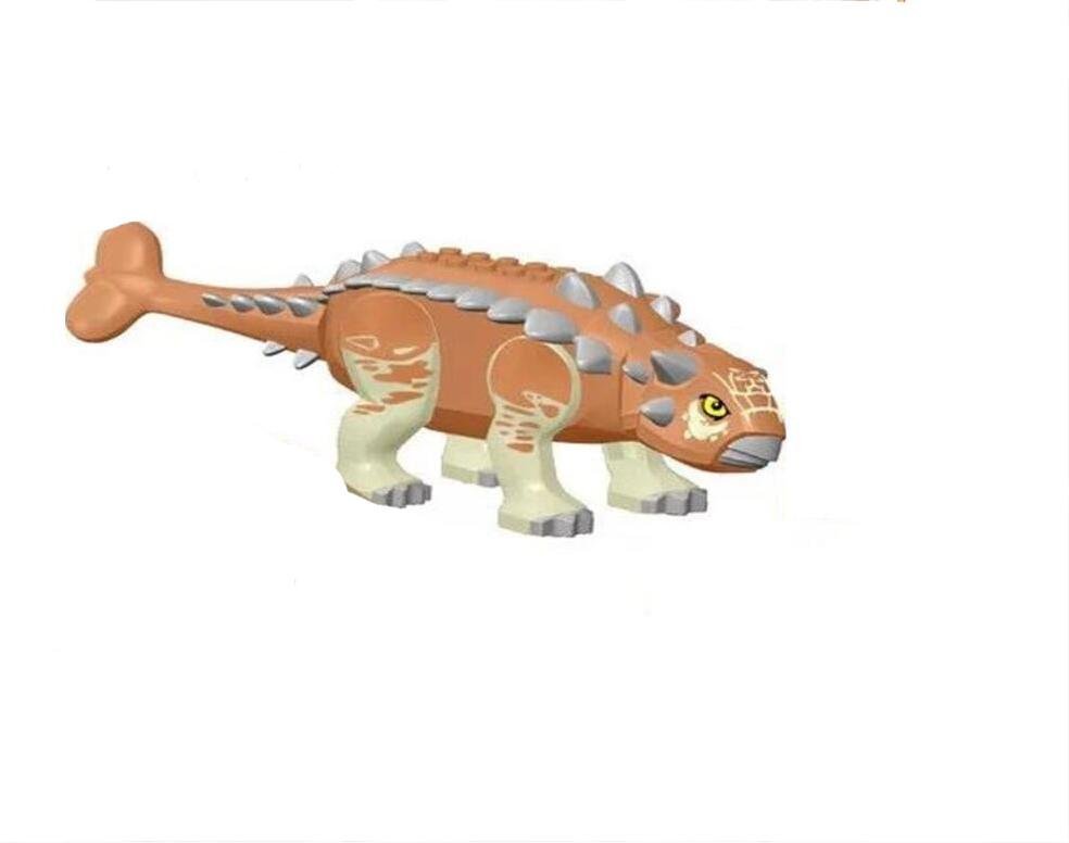 Brown Ankylosaurus Minifigures Lego Compatible Dinosaur Minifigure