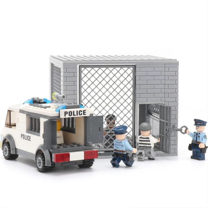 Prison Police Car Criminal Minifigures Lego Compatible City Police Set