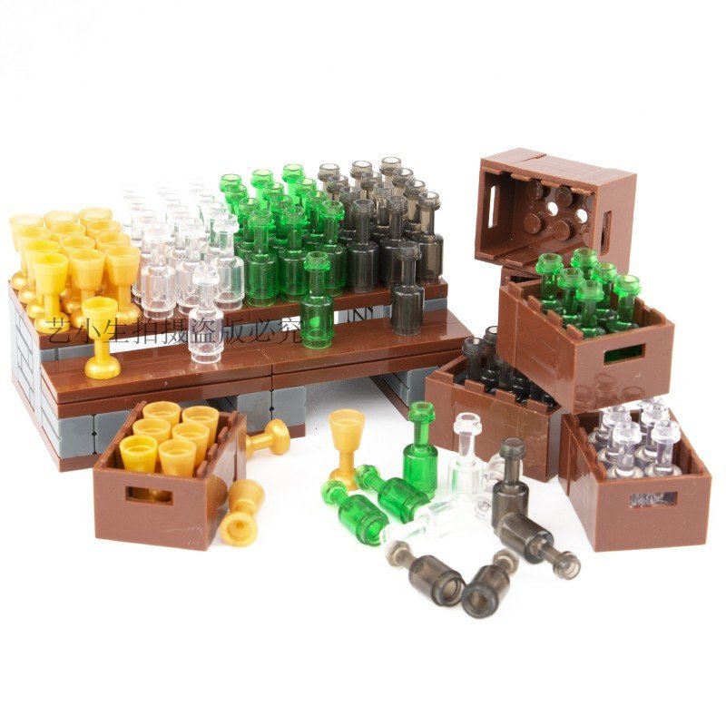 Wine bottle Bottle Of Red Wine Minifigures Lego Compatible Red Wine Se