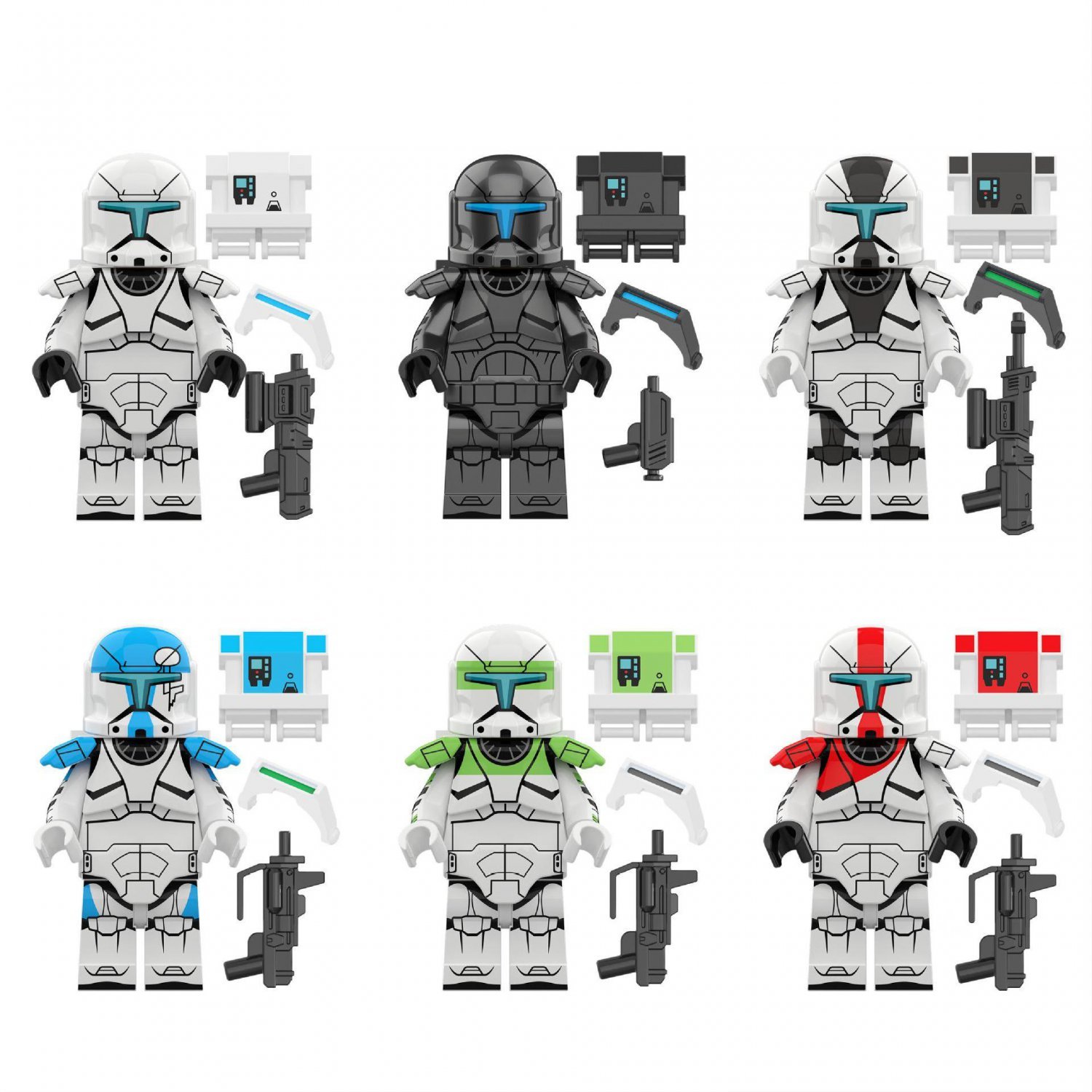 Star Wars Republic Commando Clone Troopers Minifigures Lego Compatible