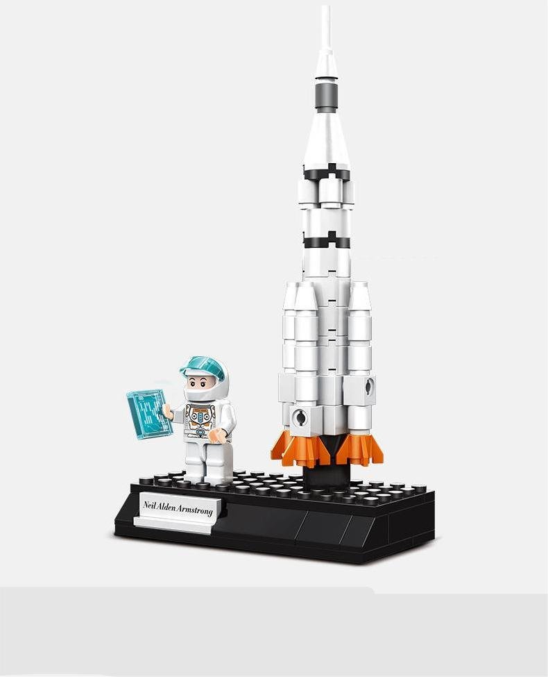 Armstrong Rocket Minifigures Lego Compatible Interstellar crossing Set