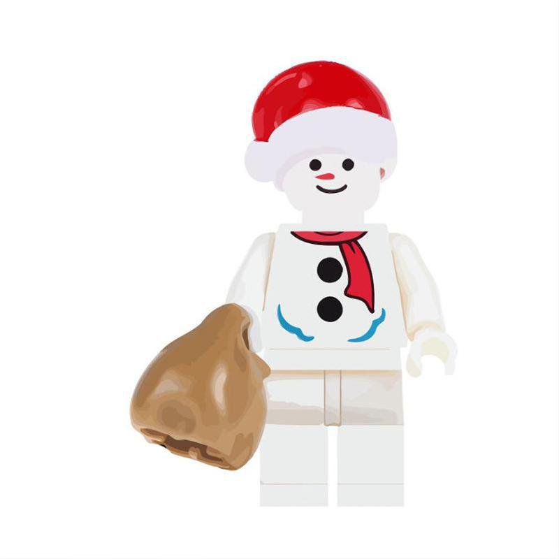 Christmas Snowman Minifigures Lego Compatible Movie Minifigure