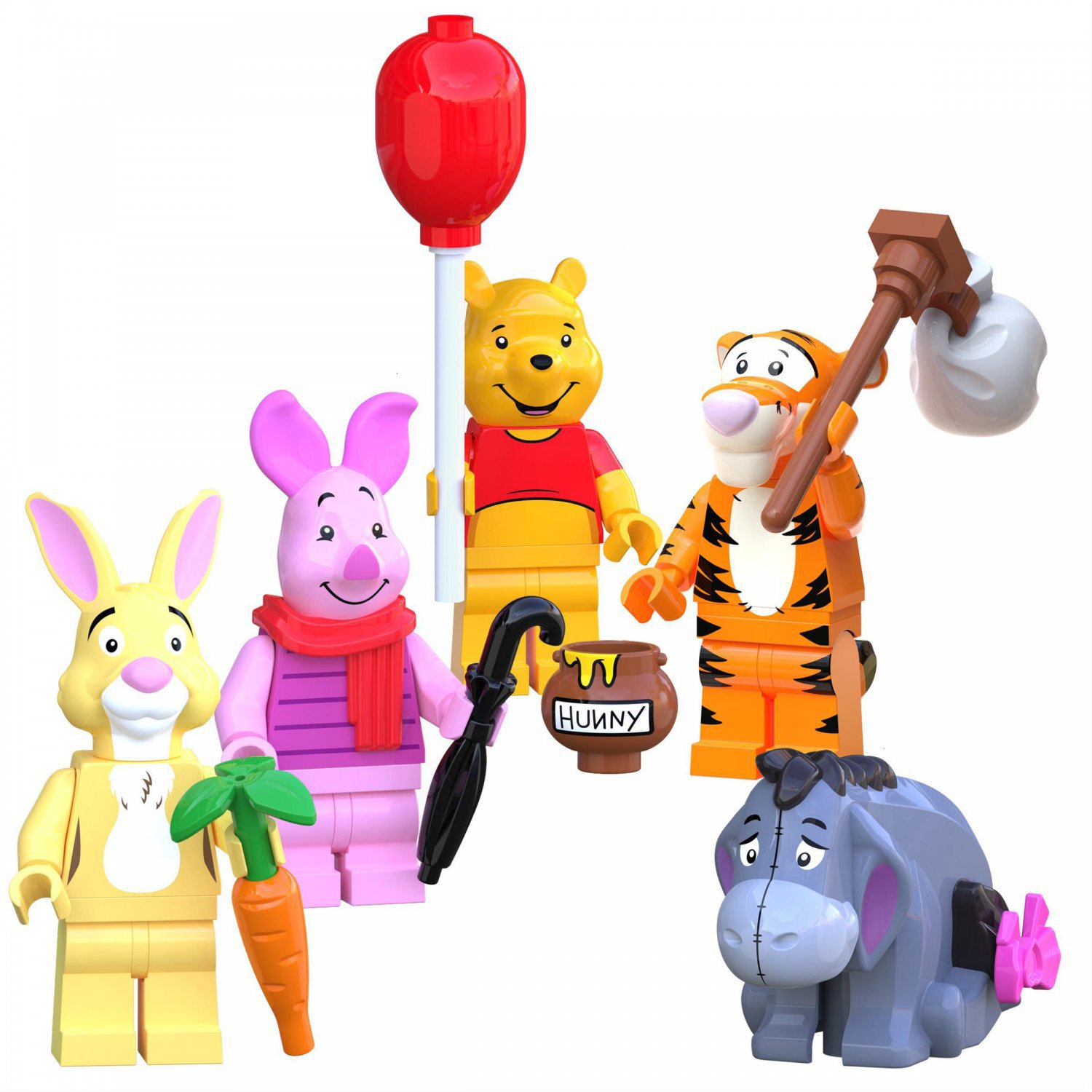 Winniethe Tigger Rabbit donkey Minifigures Lego Compatible Movie Sets