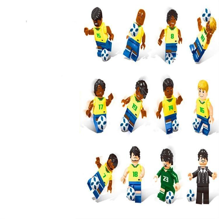 Brazil national football team Minifigures Lego Compatible football Set