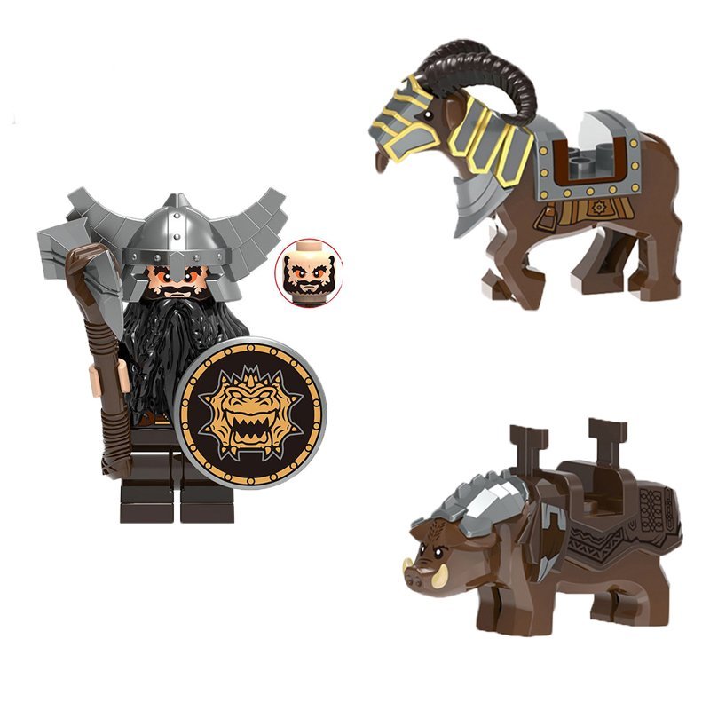 Dwarf Wild Boar Horned sheep Mount Minifigures Lego Compatible The Lor