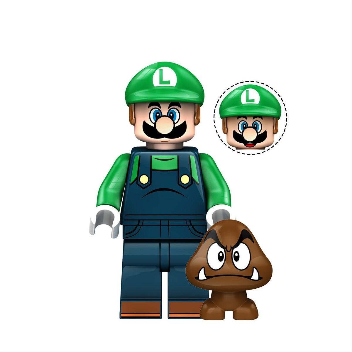 Luigi Mario Minifigures Lego Compatible Super Mario Bros Minifigure Luigi Mario Minifigures Lego Compatible Super Mario Bros Minifigure