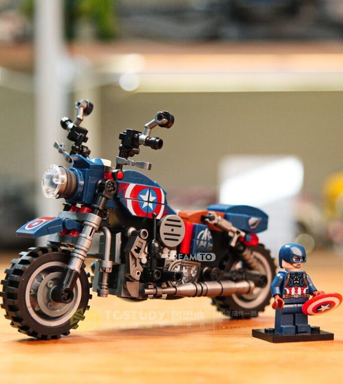 Captain America Motorcycle Captain America Minifigures Lego Compatible