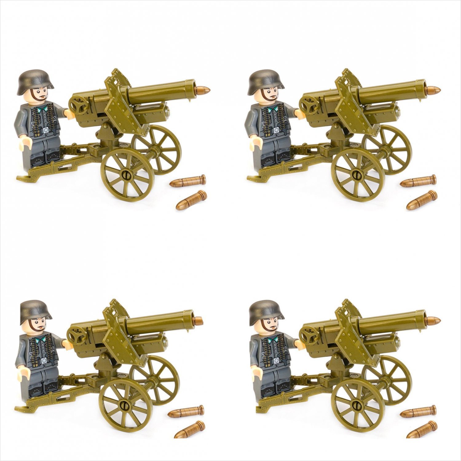 WW2 Germany Howitzer base Minifigures Lego Compatible Military War Set