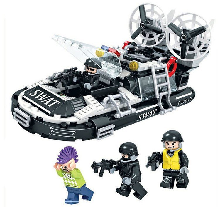 SWAT Air-cushion Vessel Police Hovercraft Minifigures Lego Compatible