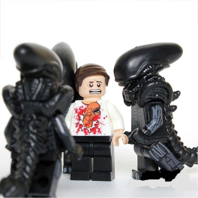 4pcs Alien Parasites Minifigures Lego Compatible Alien movie Sets
