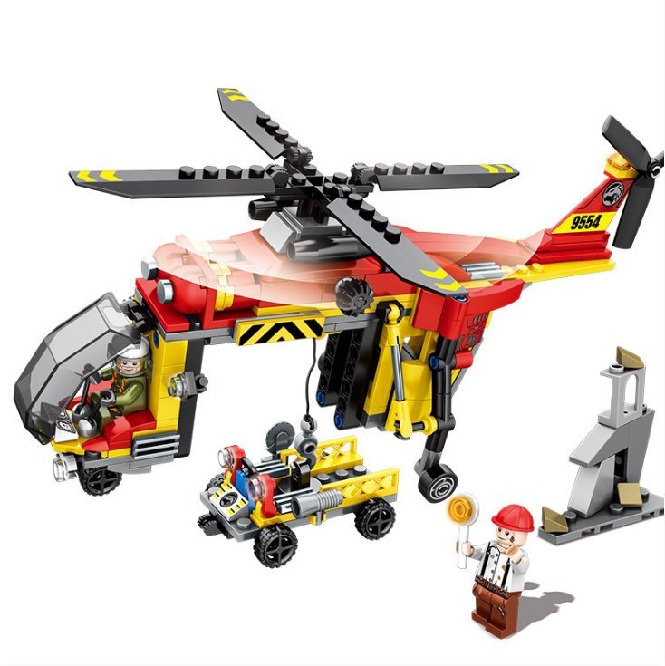 Rescue CH-54 Helicopter Minifigures Lego Compatible Rescue 2021