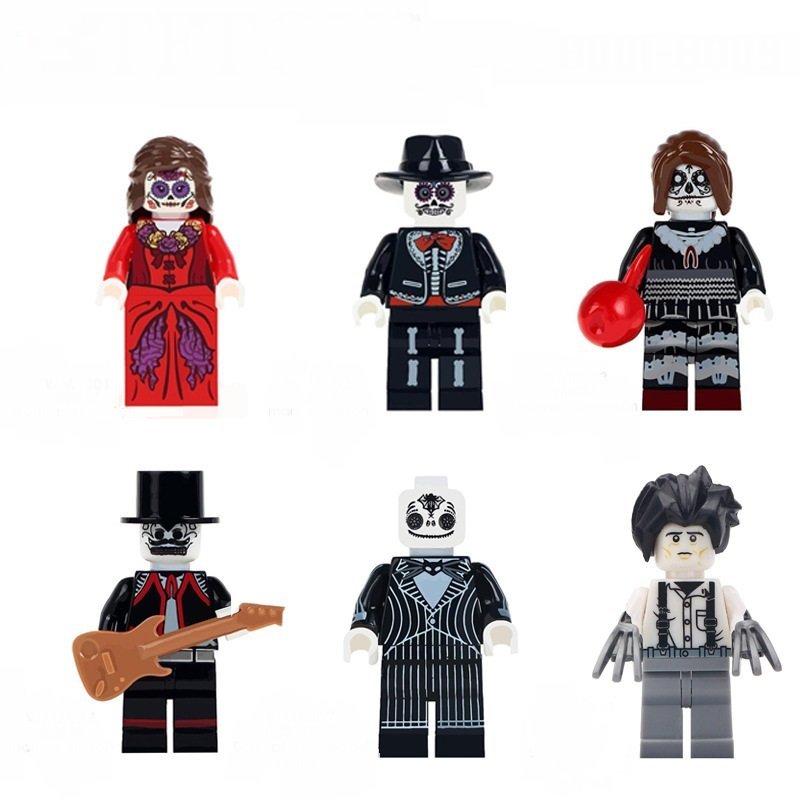 Woman Skeleton Day of the dead Edward Sclssorhands Minifigures Lego Co