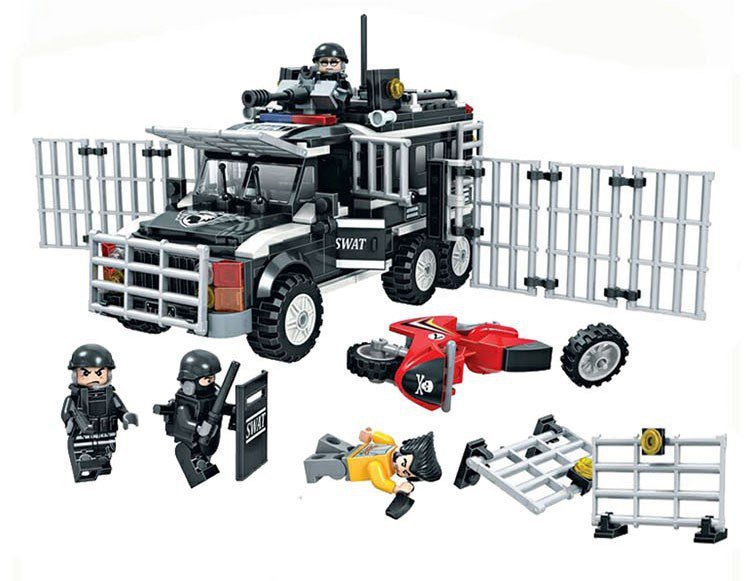 Riot Police Armoured Riot Vehicles Minifigures Lego Compatible City Po