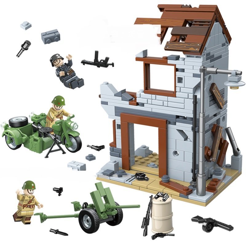 WW2 USSR German army Street Battle Soldier Minifigures Lego Compatible