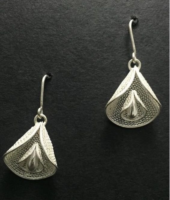 Filigree Work Real Silver Fine Handcrafted Unique Earring Jewelry CSJ2617