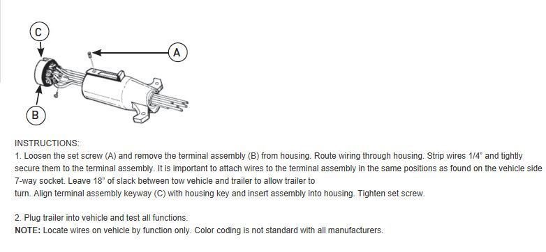 Lot of 2 New Hopkins 48505 Trailer Connector 7 Blade Plug for Large ...