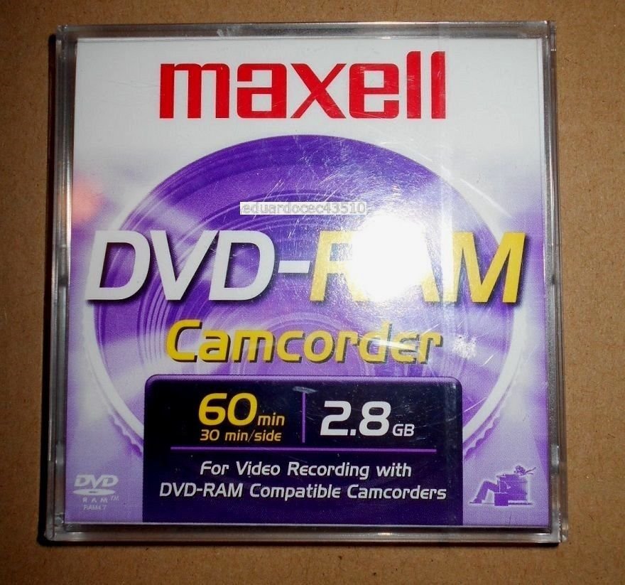 NEW MAXELL Mini DVD-RAM 60min 2.8GB Camcorder Disc Hitachi Panasonic ...