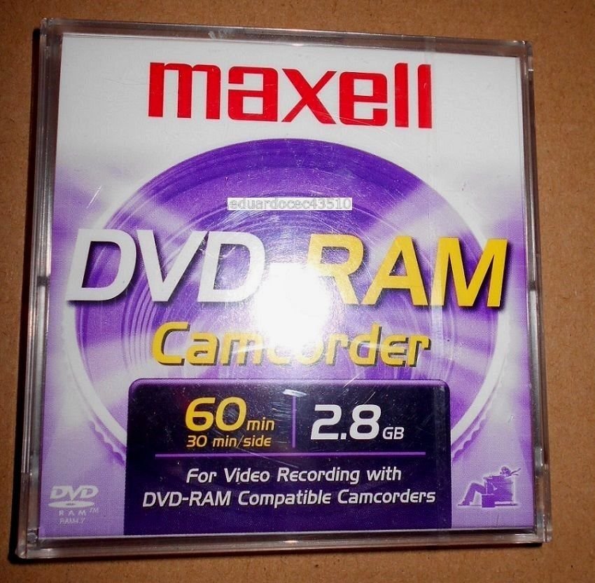 NEW MAXELL Mini DVD-RAM 60min 2.8GB Camcorder Disc Hitachi Panasonic ...
