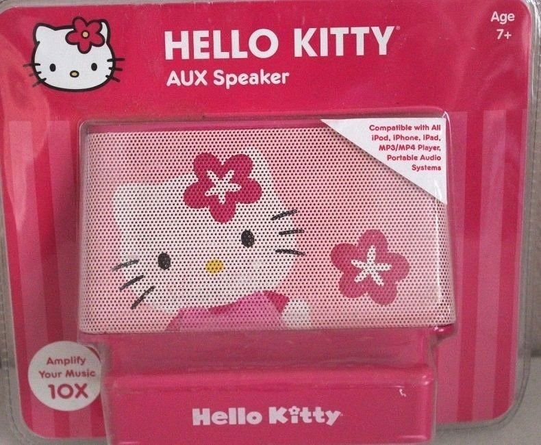Hello Kitty - Amplified Stereo Speaker System New (Pink) 10X Amp Phone ...