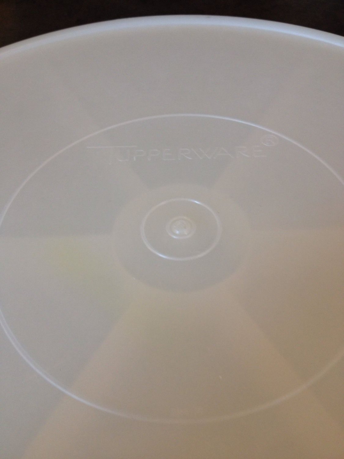 White Tupperware Six Divided Circular Vegtable Tray