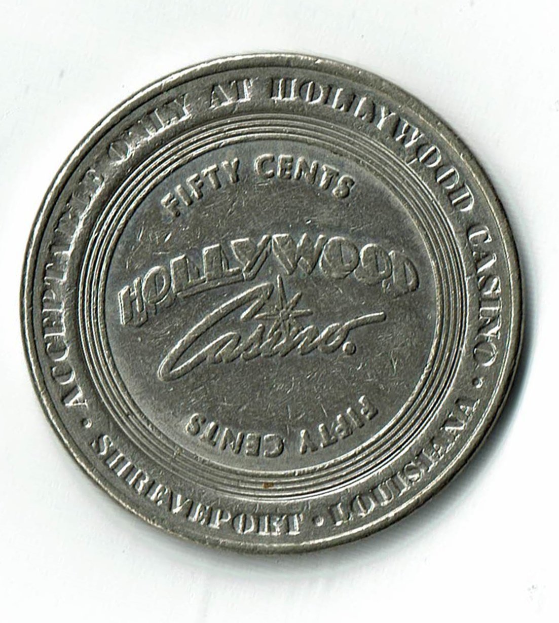 Hollywood Casino, Shreveport, Louisiana, 50 Cent Chip/Token