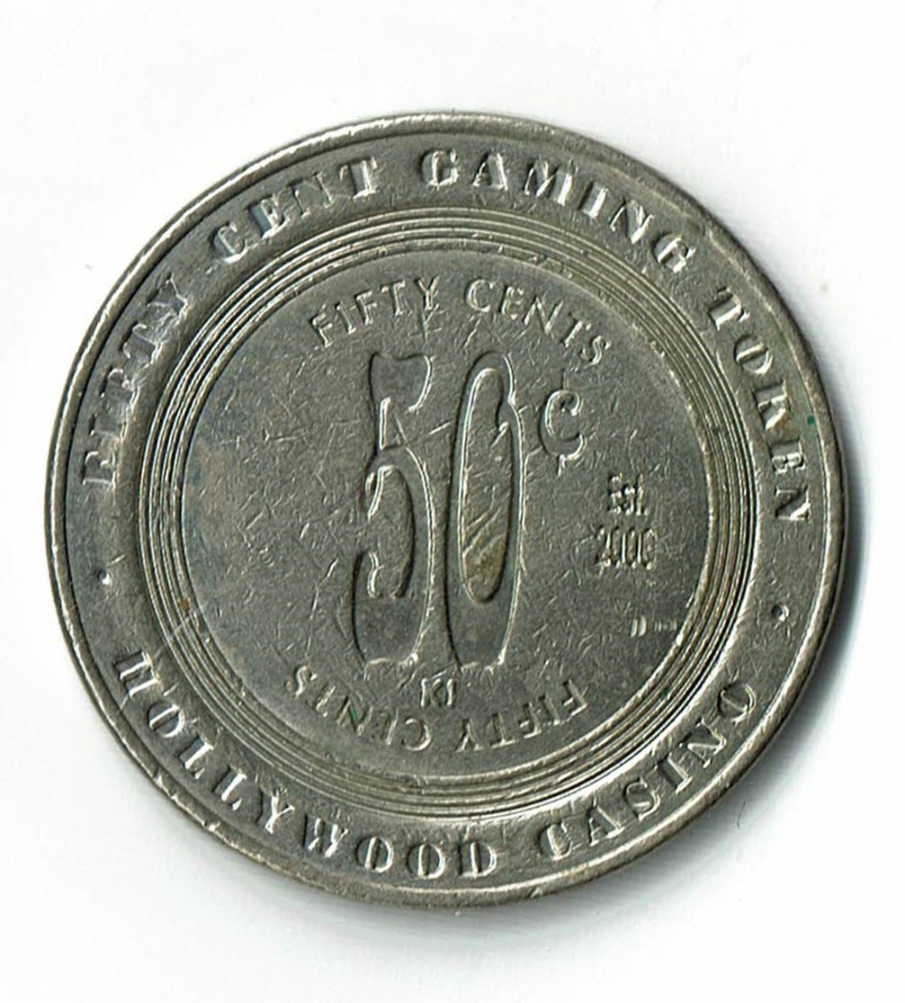 Hollywood Casino, Shreveport, Louisiana, 50 Cent Chip/Token