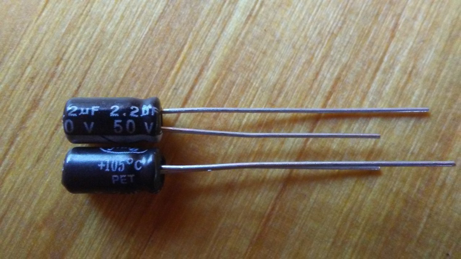 2pcs 2.2uF 50v Electrolytic capacitor
