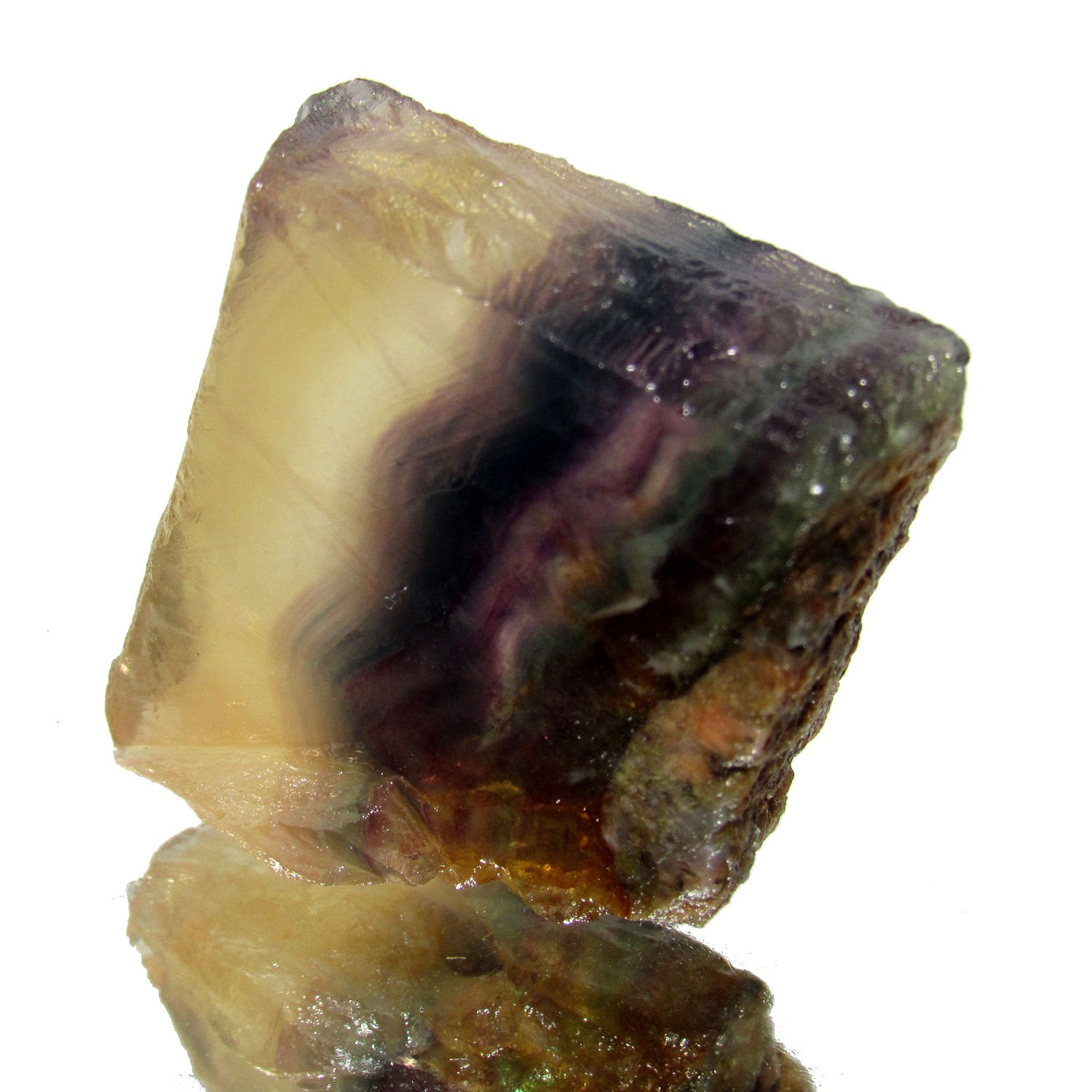 88.00Cts 100% Natural Untreated Bi-color Fluorite Brazil Rough Gemstone ...