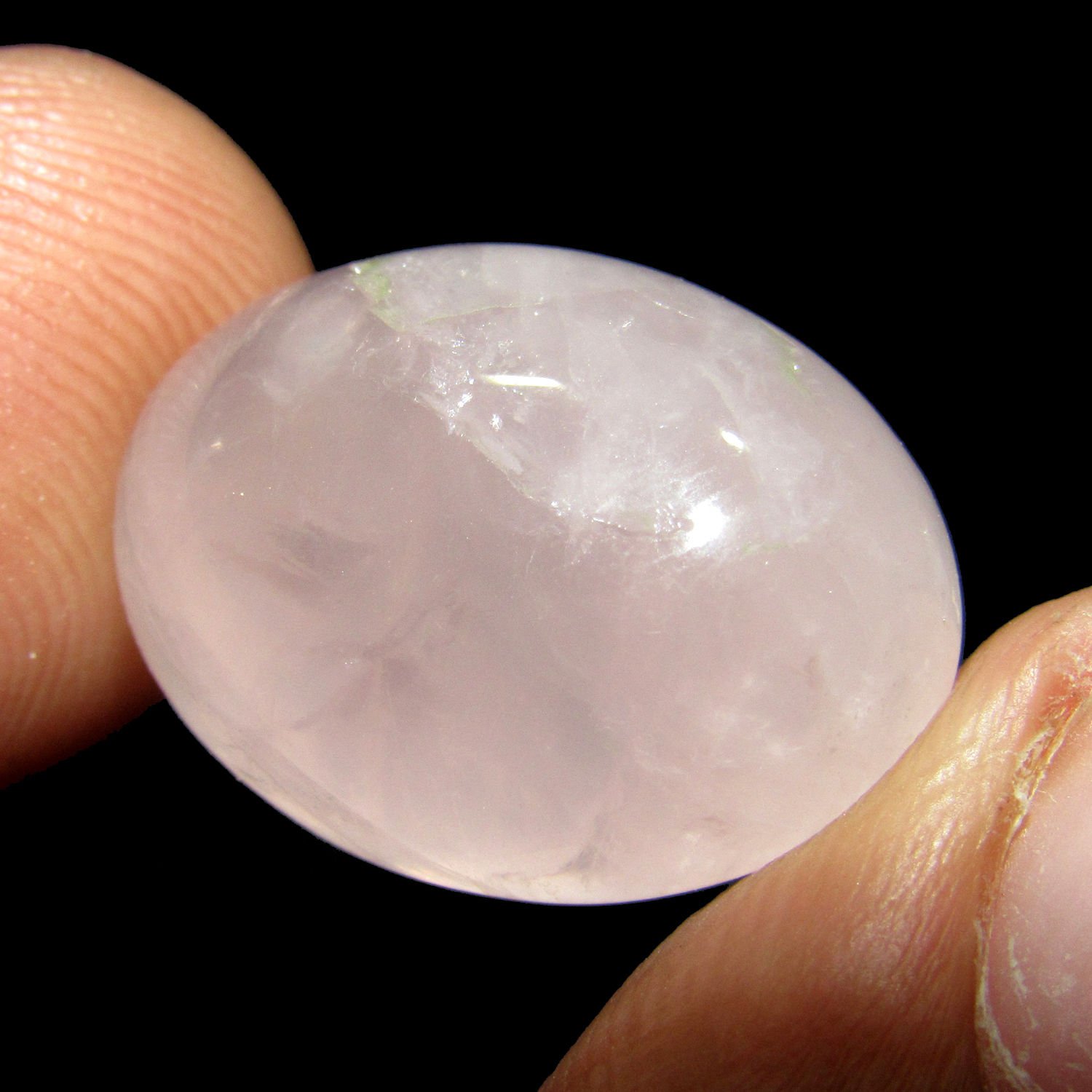 19.60Cts Beautiful Natural Rose Quartz Oval Cabochon Brazilian Gemstone ...