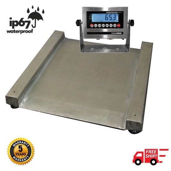 2,000 lb Stainless Steel Barrel Scale Wash Down 28" x 28" Drum Scale NTEP
