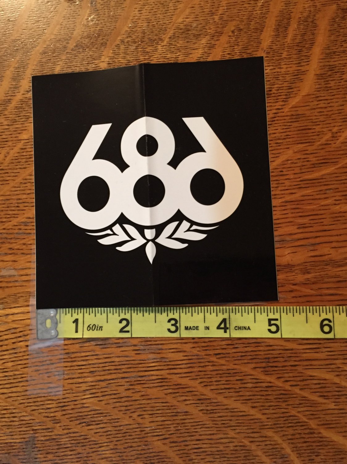Large Black 686 Snowboard Sticker