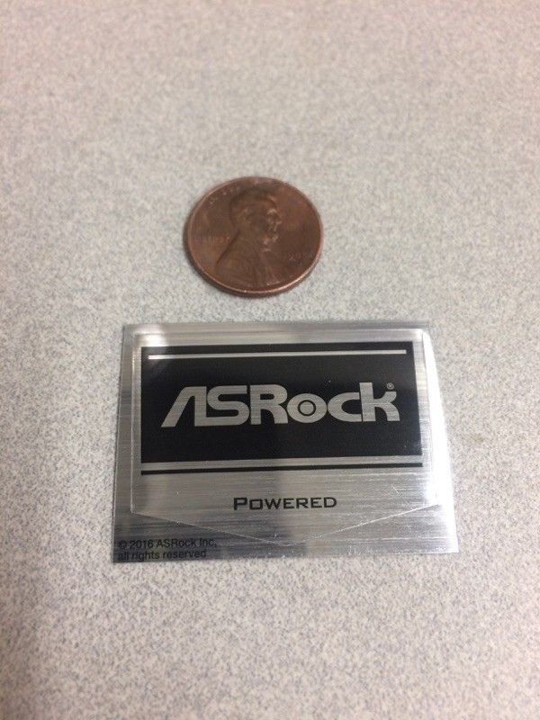 ASRock motherboard powered sticker case badge decal NEW DESIGN ...