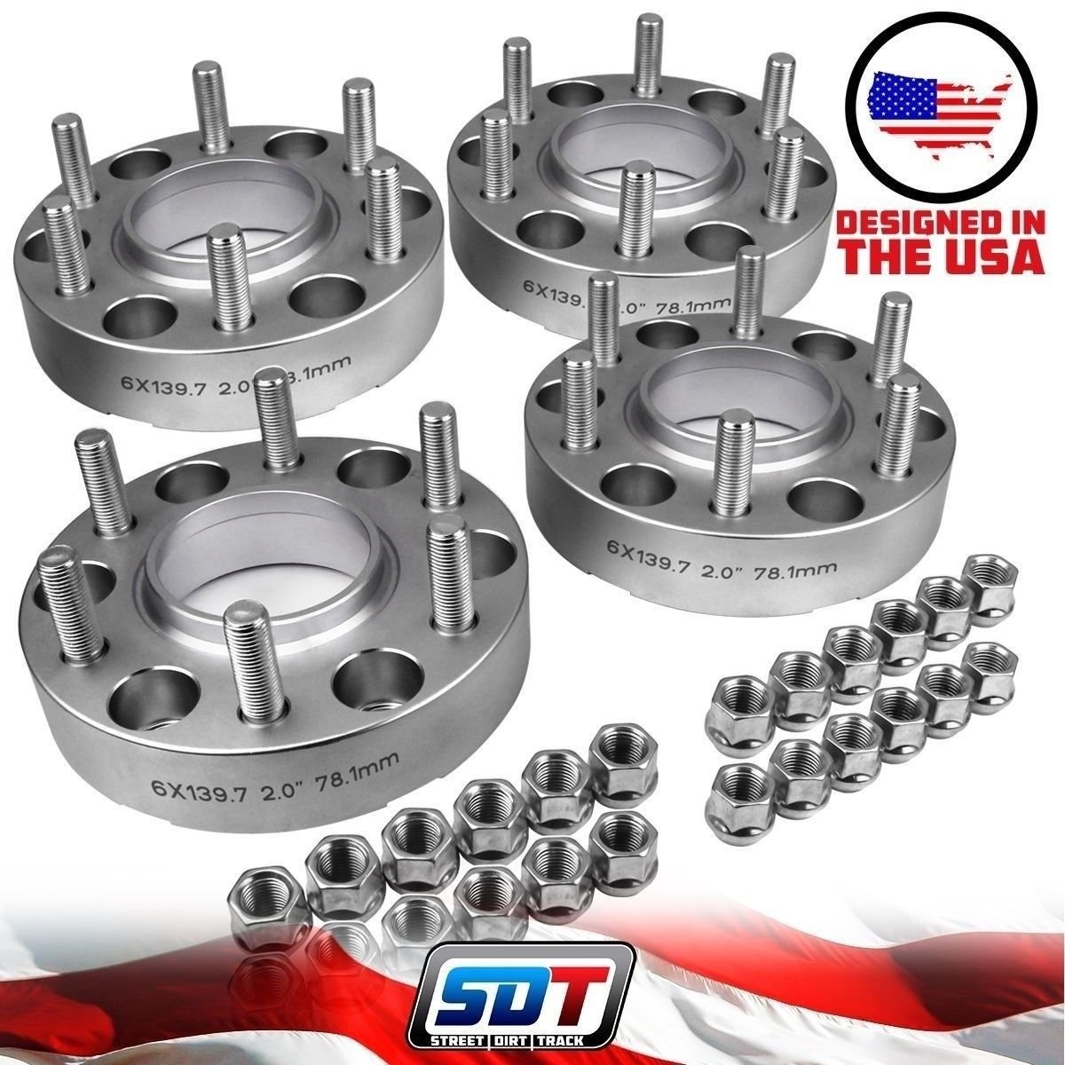 (4) 2" Inch Chevy GMC Silverado Sierra Tahoe Hub Centric 6x5.5" Wheel ...