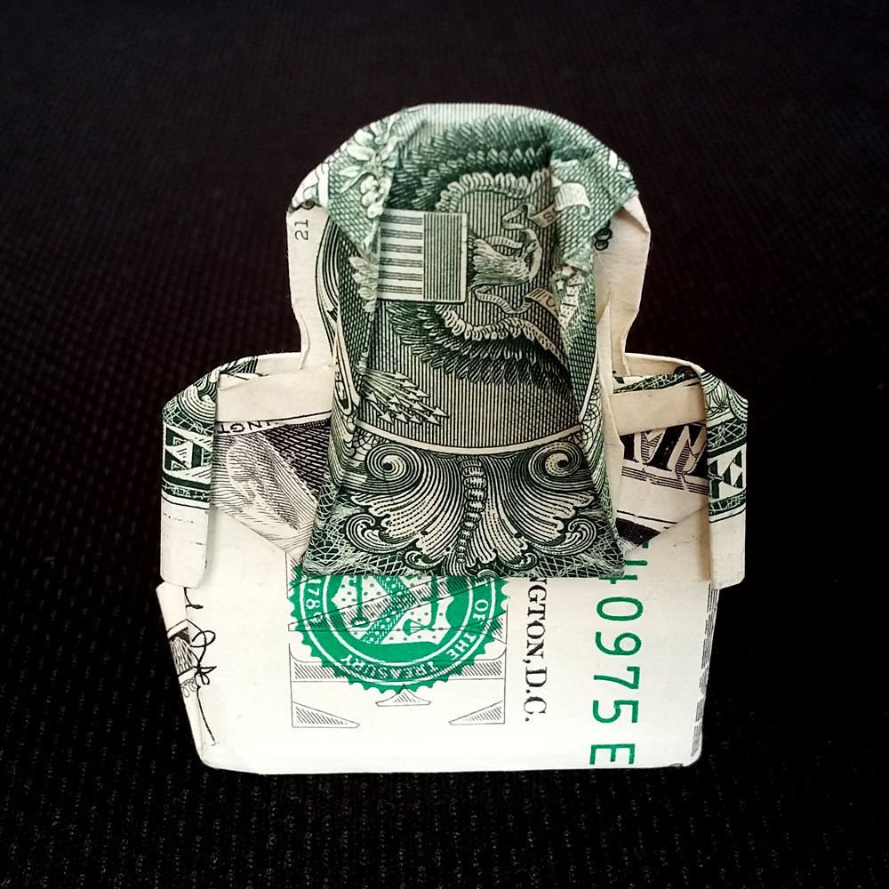 Origami Sculpture BUDDHA 3D Money Buddhist Handmade Figurine Real $1 ...