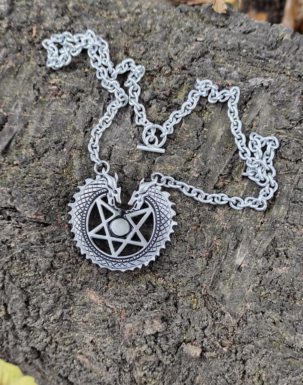 Tiamat world serpent dragon necklace , chaos goddess of the sea , anti ...