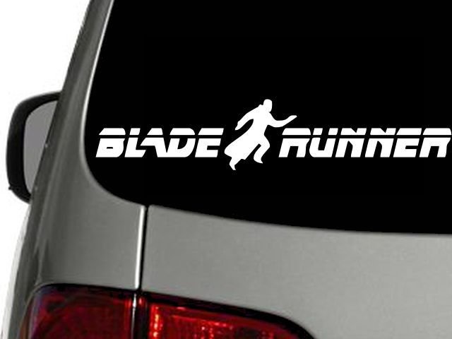 Blade Runner logo, Vinyl Decal Sticker, high quality, white, CHOOSE SIZE